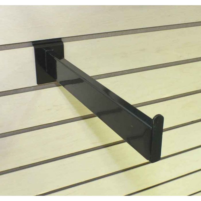 12" Straight Arm Slatwall Faceout- Black