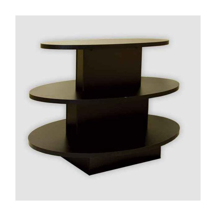 3 Tier Oval Table- Black