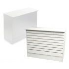 White Slatwall Front Wrap Counter
