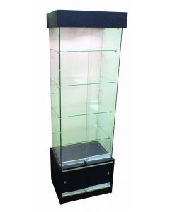 Glass Tower Case with Storage