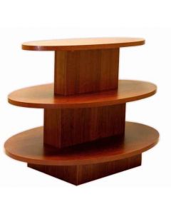 3 Tier Oval Table- White