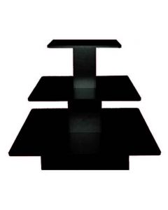 3 Tier Square Table- White