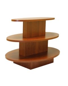 3 Tier Oval Table- White