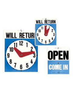 Reversible "Will Return" Sign