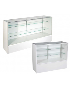 Economy White Showcases - White Display Cabinets & Display Cases
