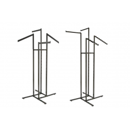 Matte Black 4 Way Clothing Rack - Shop Now At Barr Display, Your ...