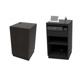 Premium Register Stand - Black With Woodgrain Top Sku:9305Bkd - Shop ...
