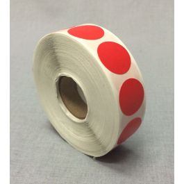 Red Color Coded Circle Label