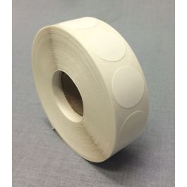 White Color Coded Circle Label