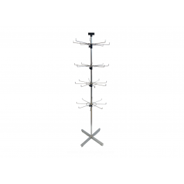 4 Tier 8 Hook Spinning Floor Rack