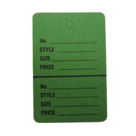Large Green Perforated Tag