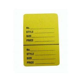 Large Yellow Perforated Tag