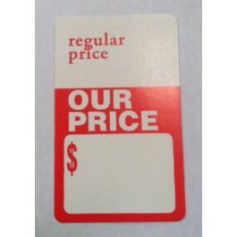 Regular Price/Our Price Tag- No String