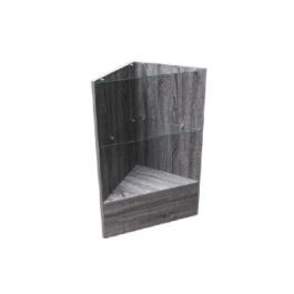 Glass Shelf Corner Case - Rustic Grey Sku:9103Rgkd - Shop Now At Barr ...