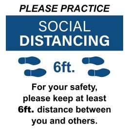 Social Distancing Instruction Poster