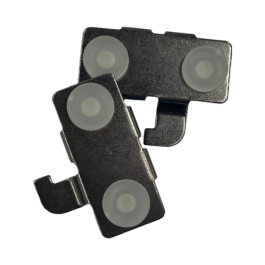 Black glass shelf rest