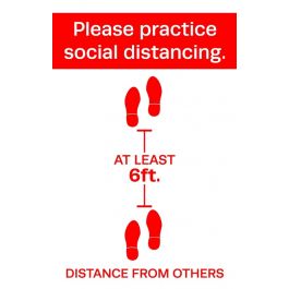 Social Distancing Instruction Signage